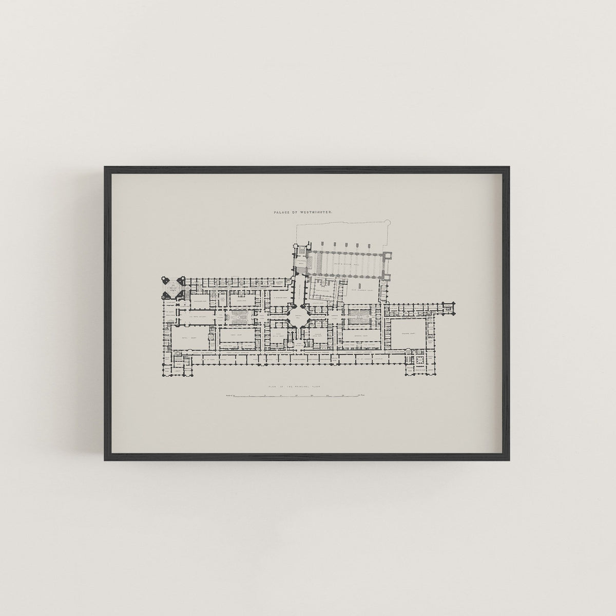 Palace of Westminster Floor Plan Print - Houses of Parliament Map ...